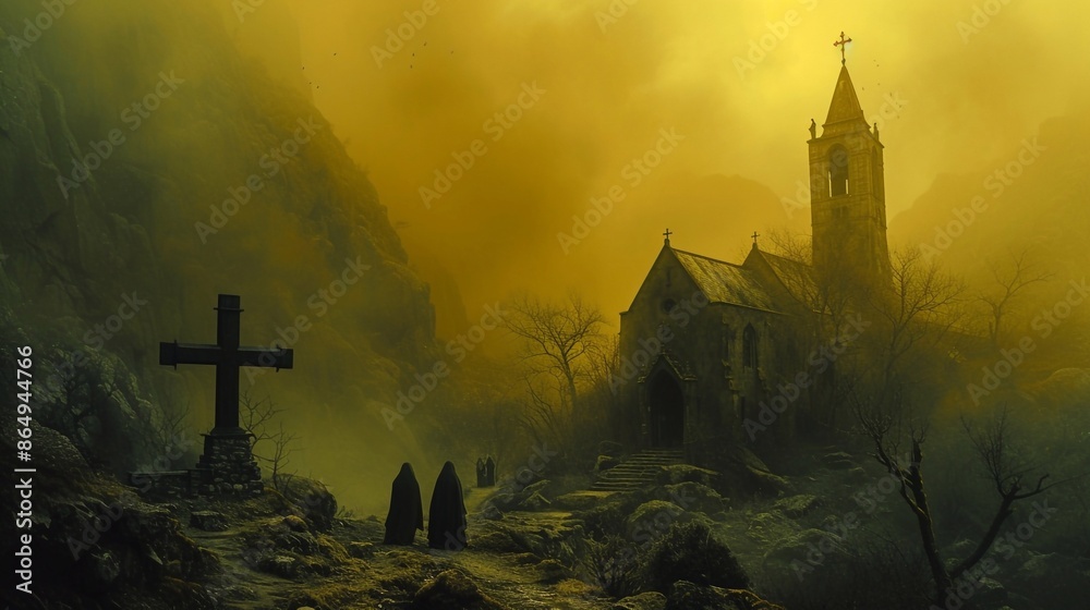 Christian inspired concept art. Christianism religious painting. Gods ...