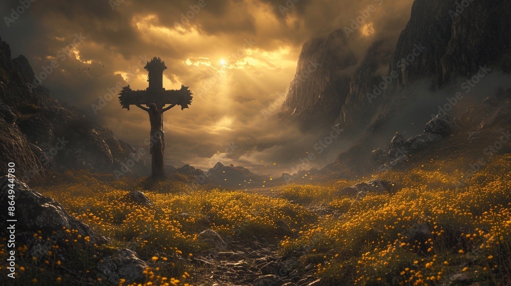 Christian inspired concept art. Christianism religious painting. Gods ...