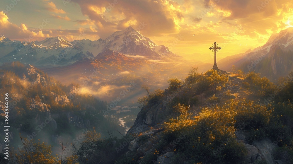 Christian inspired concept art. Christianism religious painting. Gods ...