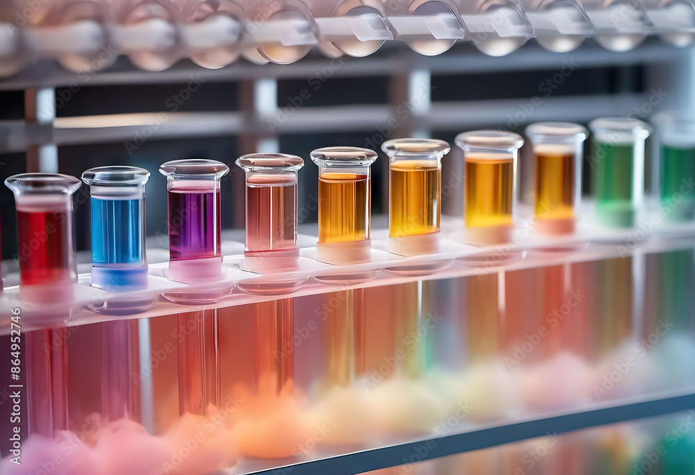 Interior of clean modern white medical or chemical laboratory ...