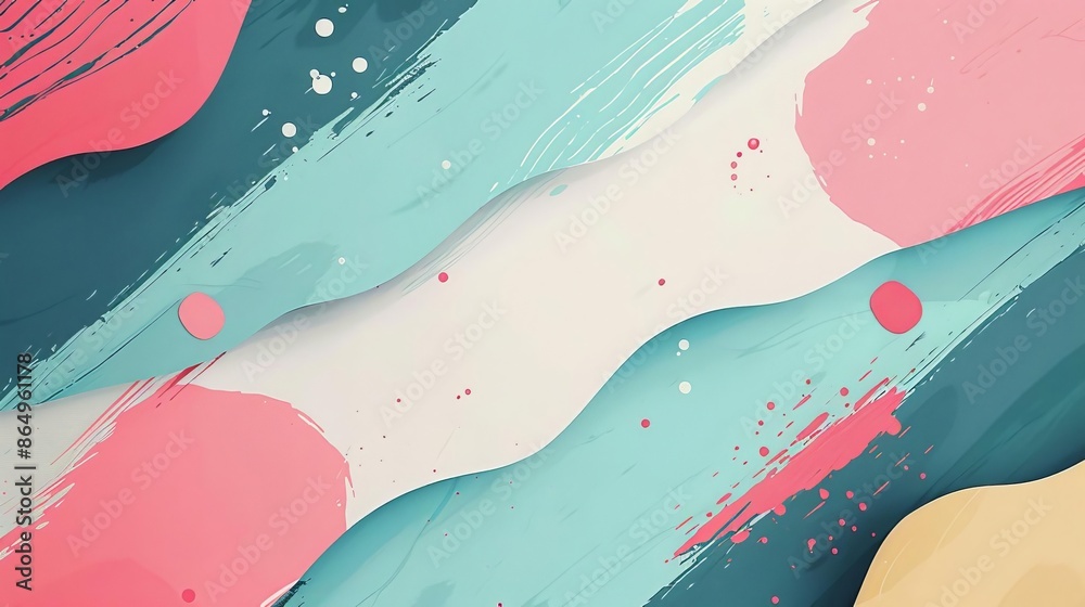 closeup flat design of Abstract design with overlapping shapes and a ...