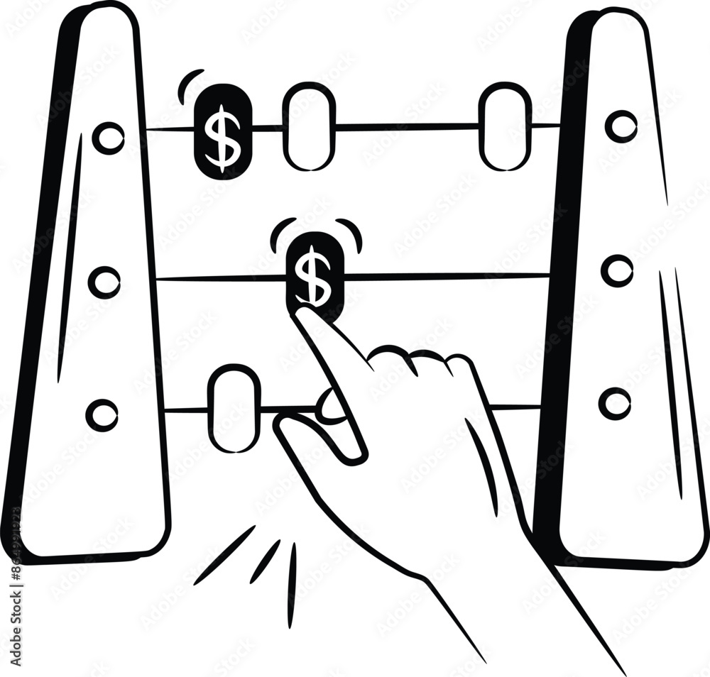 Take a look at amazing doodle icon of abacus in editable style, High ...