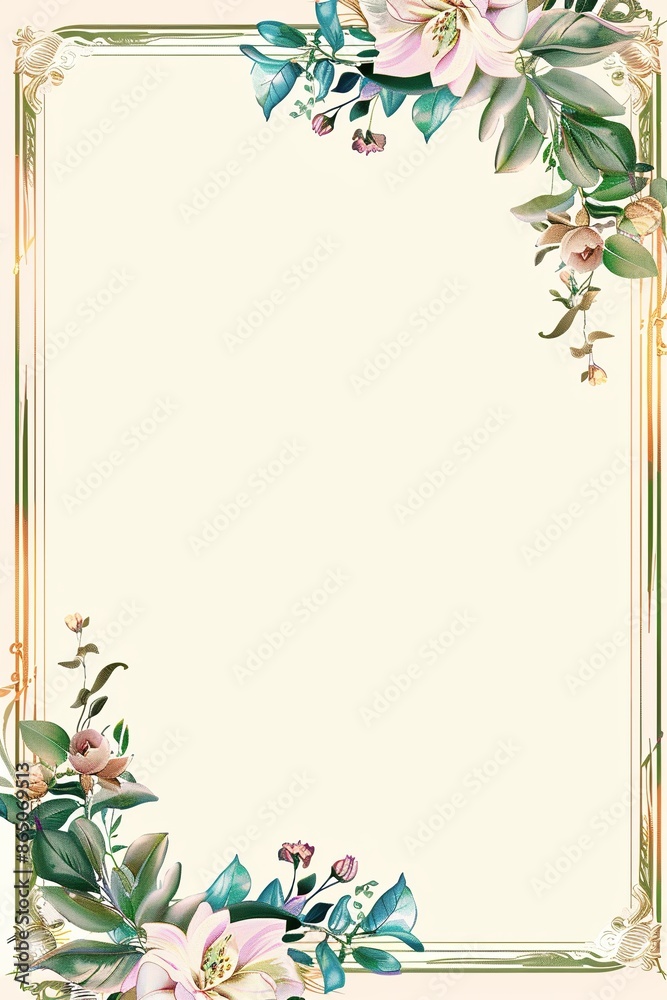 Diploma template on white background in pastel colors without border ...