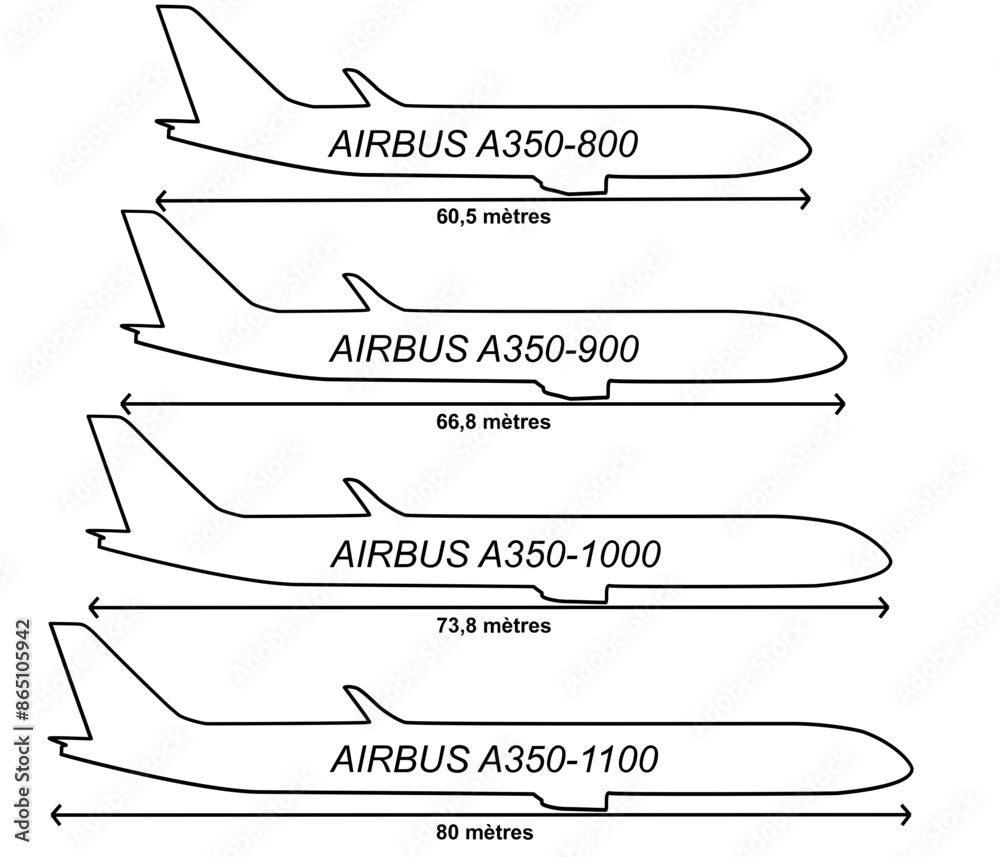 A350_variant_sizes_fr blank, outline vector, svg badge, dxf, cnc router ...