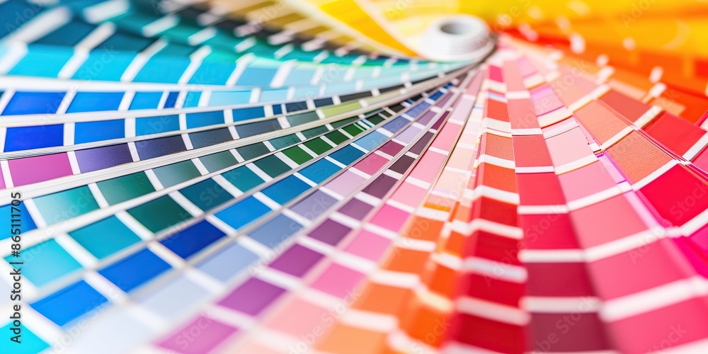 Color guide close up. Assortment of colors for design. Colors palette ...