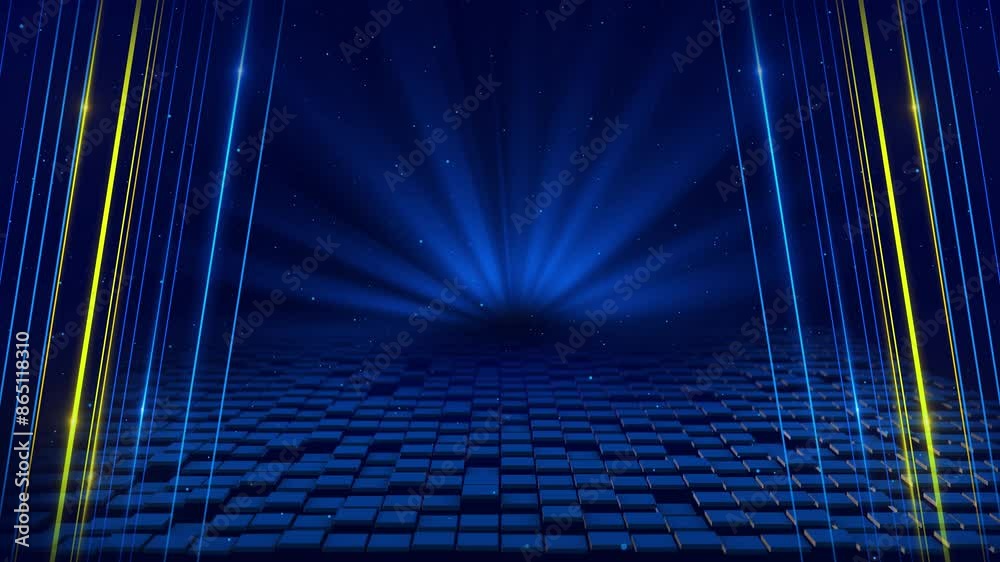 Hologram Virtual 3D podium hud cyberpunk digital element show space ...