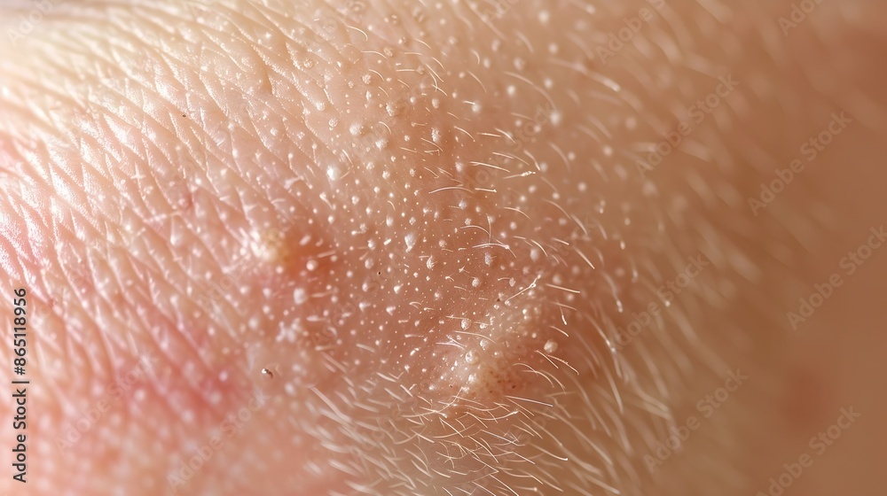 Macro View of Ringworm Skin Infection Showing Circular Rash Pattern and ...
