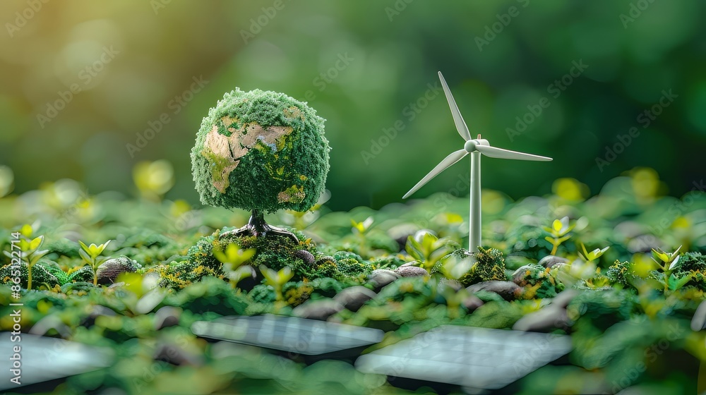 Clean energy concept on World Environment Day or International Day of ...