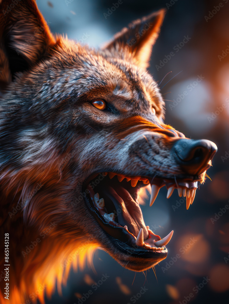 Scary Werewolf Howling at the Moon An Eerie and Dark Halloween Night ...