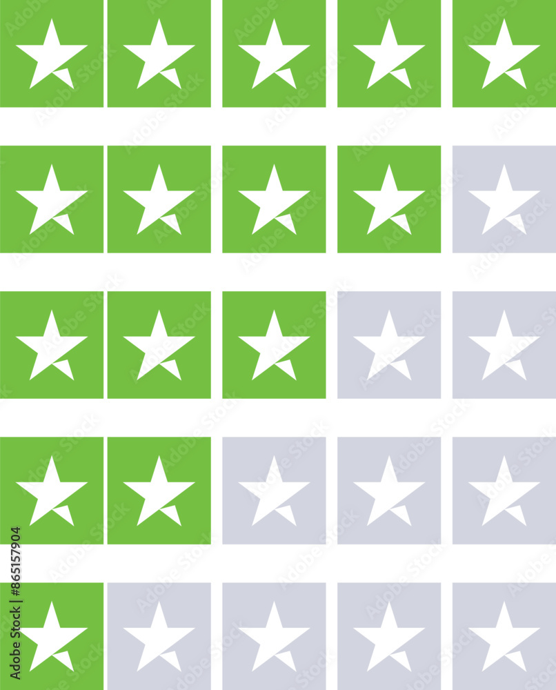 Set of stars rating design elements. Kit of star shapes for ranking ...