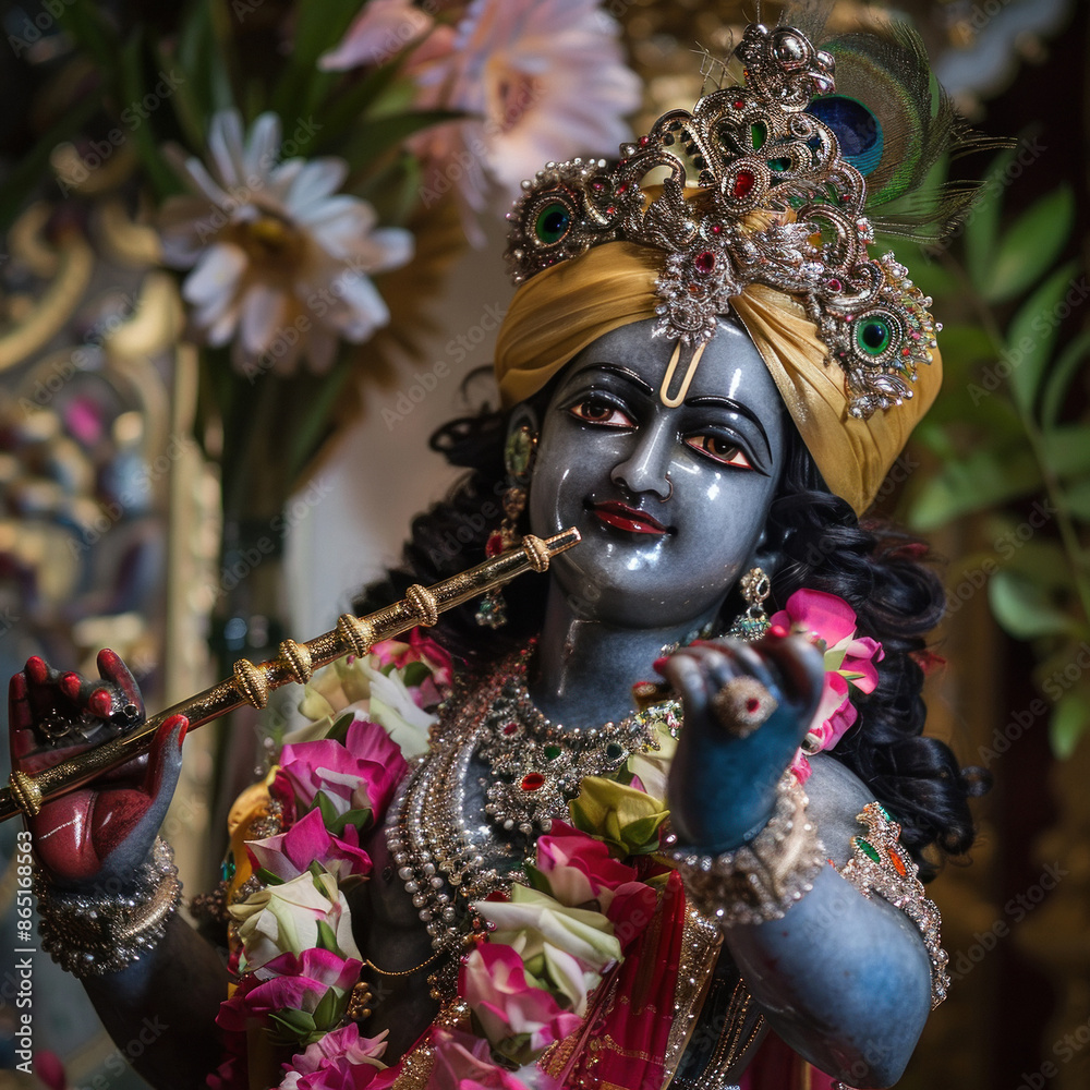 beautiful statue of god krishna Stock Photo | Adobe Stock