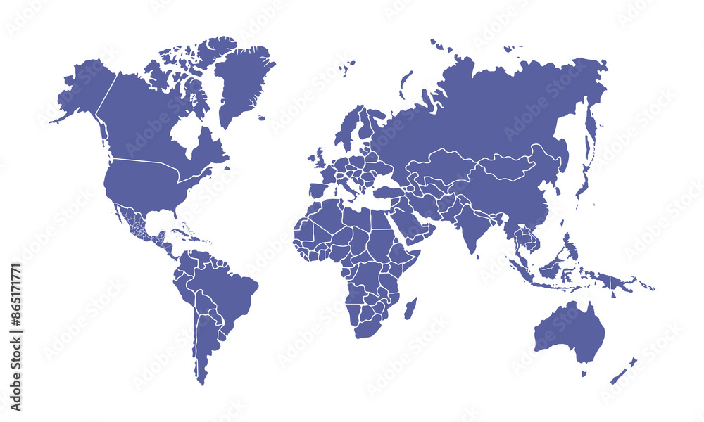 World map isolated modern colorful style. for website layouts ...