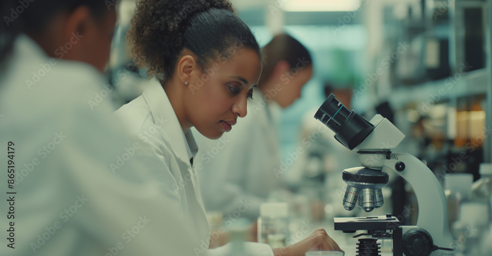 Scientists In White Coats Working Together In A Laboratory: Collaborative Efforts In A Modern ...