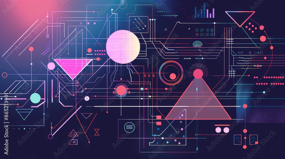 Geometric patterns in digital design and user interfaces enhance ...