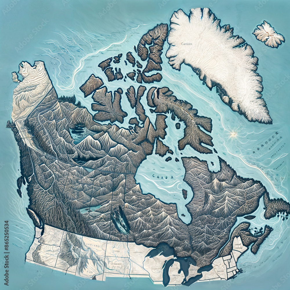 High-detailed map of Canada. Outline map of Canada for celebration day ...