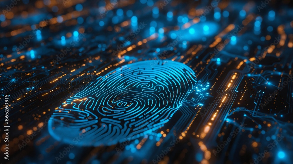 Fingerprint biometric identification system scanning for secure ...