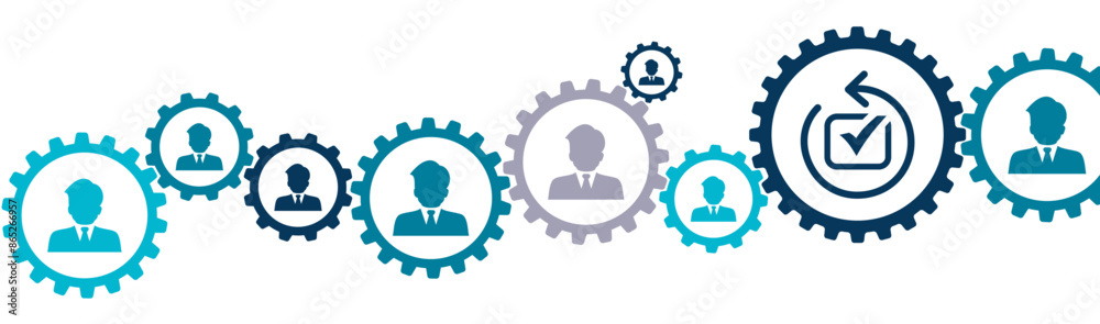 HR Compliance banner vector illustration with icon of employee ...