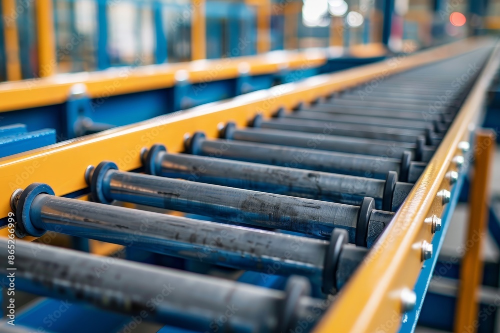 In the production line of an industry manufacture, conveyor belt for ...