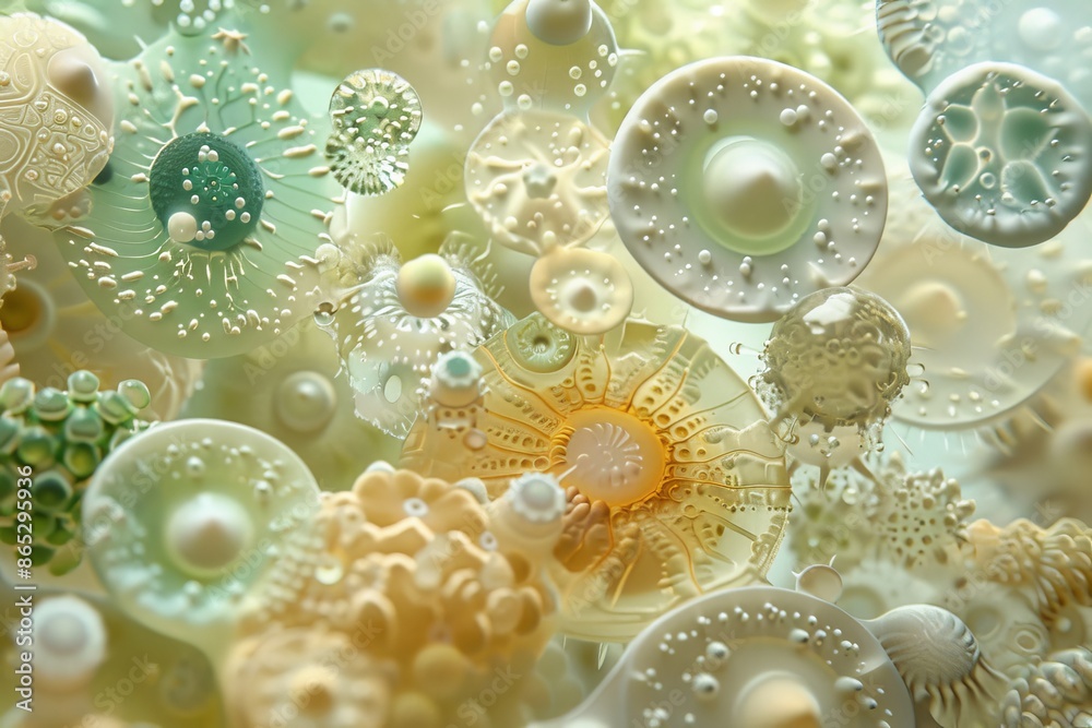 Under microscopic magnification, bacteria diversity, a dangerous strain ...