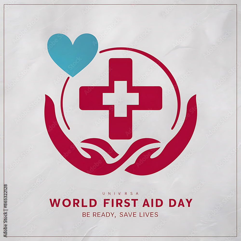World First Aid Day, Hands Holding Heart Cross, World First Aid Day ...