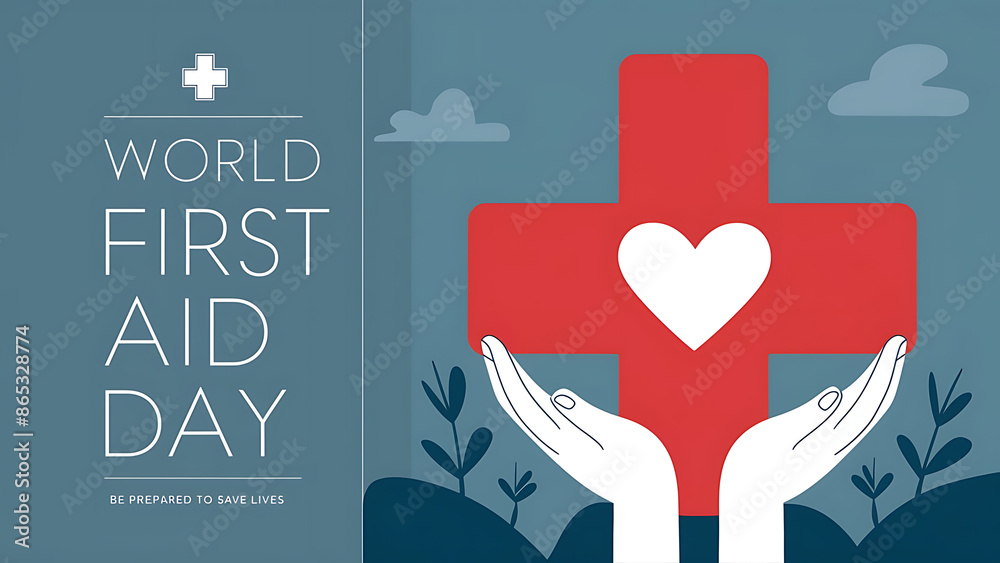 World First Aid Day, Concept Illustration, first aid day, with Hands ...