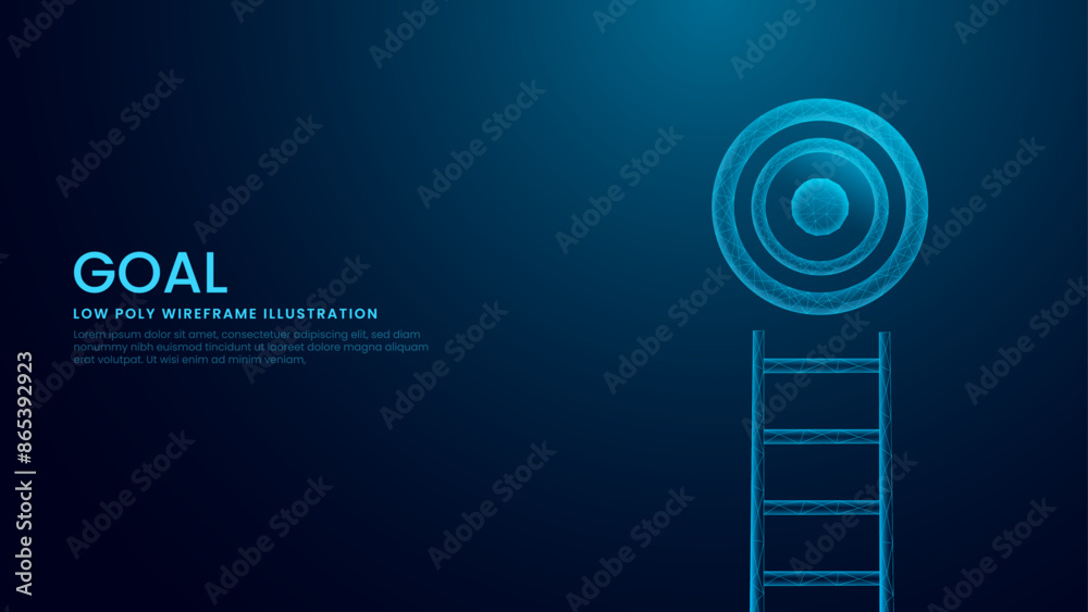 Financial Goal and Business Goal Concept. Way to Goal and Achievement ...