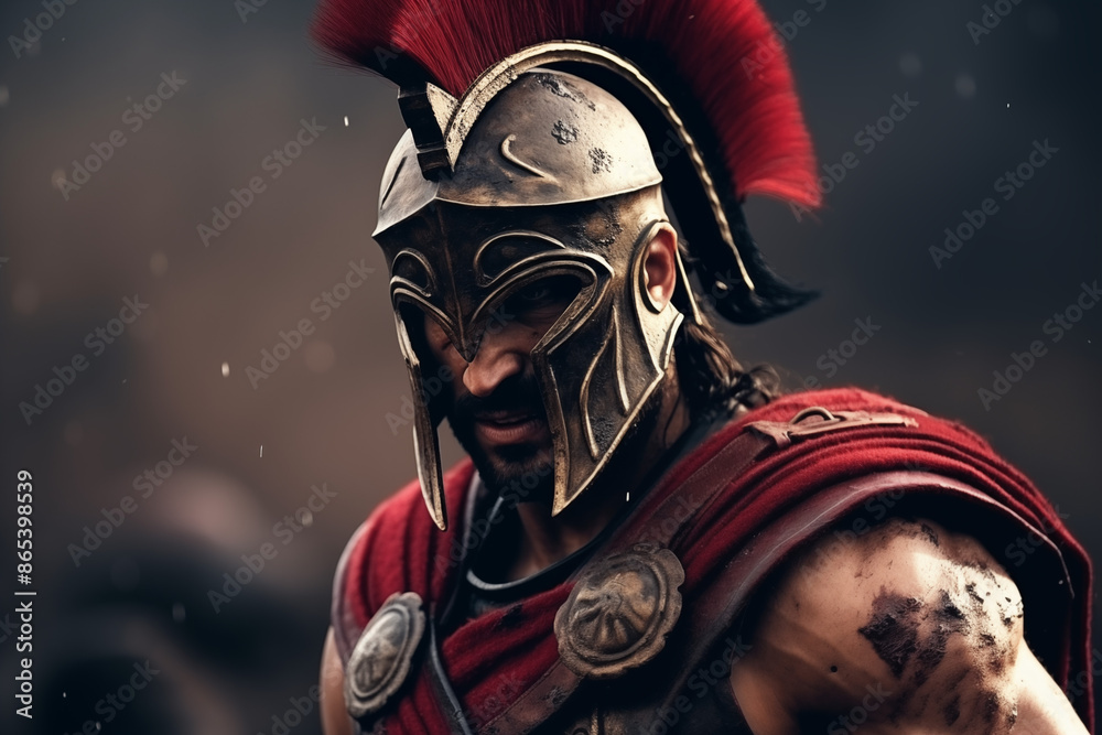 Spartan War. Spartan warrior with landscape in the background. Topics ...