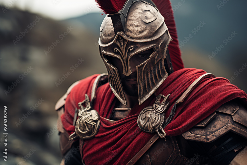 Spartan War. Spartan warrior with landscape in the background. Topics ...