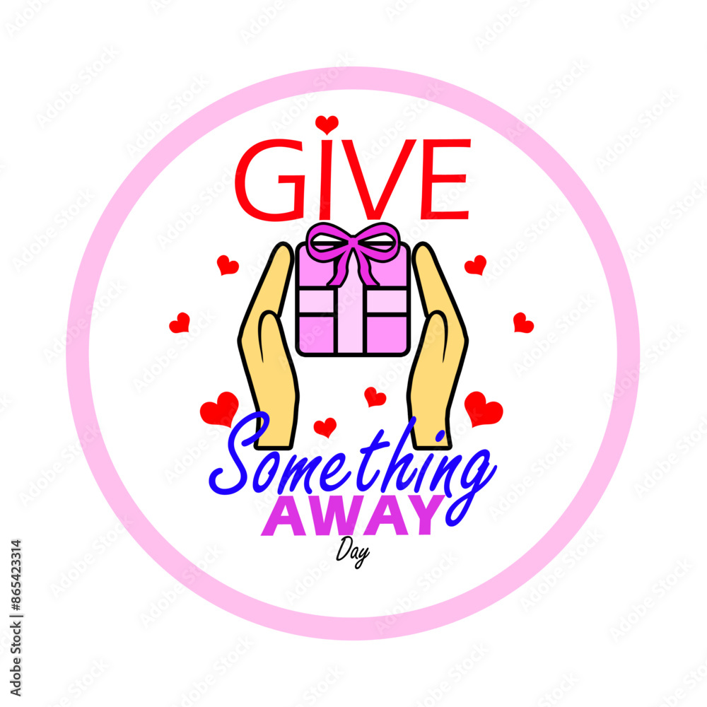 National Give Something Away Day event social banner. Hands holding a ...