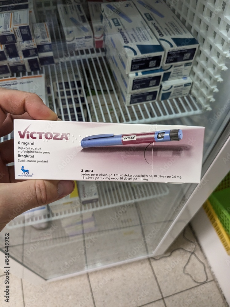 Prague,Czech republic-June 28 2024: VICTOZA medication with Liraglutide ...