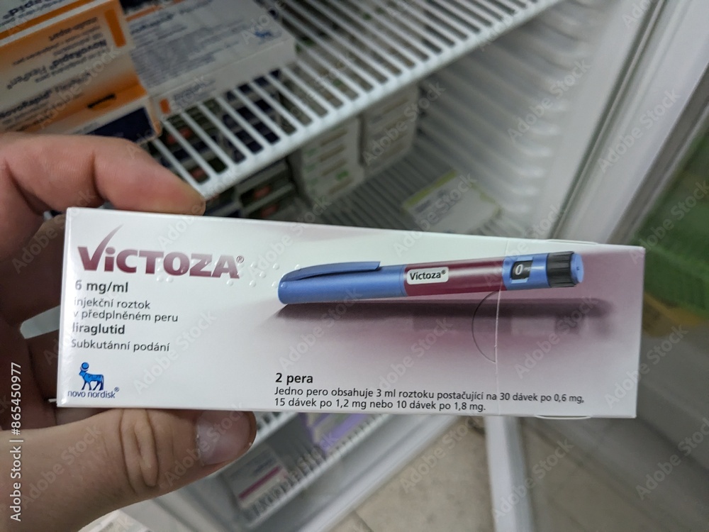 Prague,Czech republic-June 28 2024: VICTOZA medication with Liraglutide ...