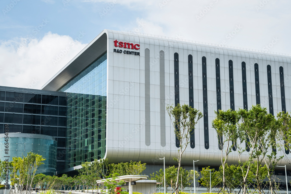 Hsinchu City, Taiwan- June 24, 2024: Building view of the TSMC Global R＆D Center in Hsinchu ...