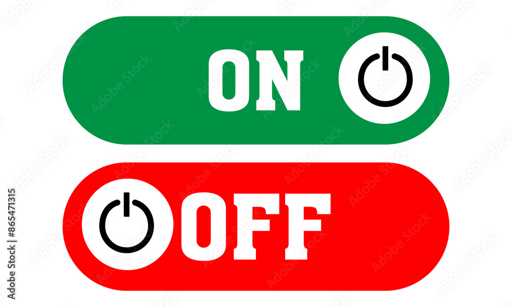 Power button symbol, On off switch buttons icon set. power toggle ...