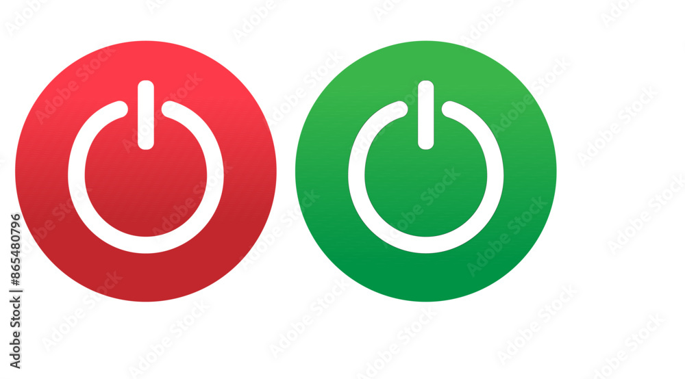 Power button symbol, On off switch buttons icon set. power toggle ...
