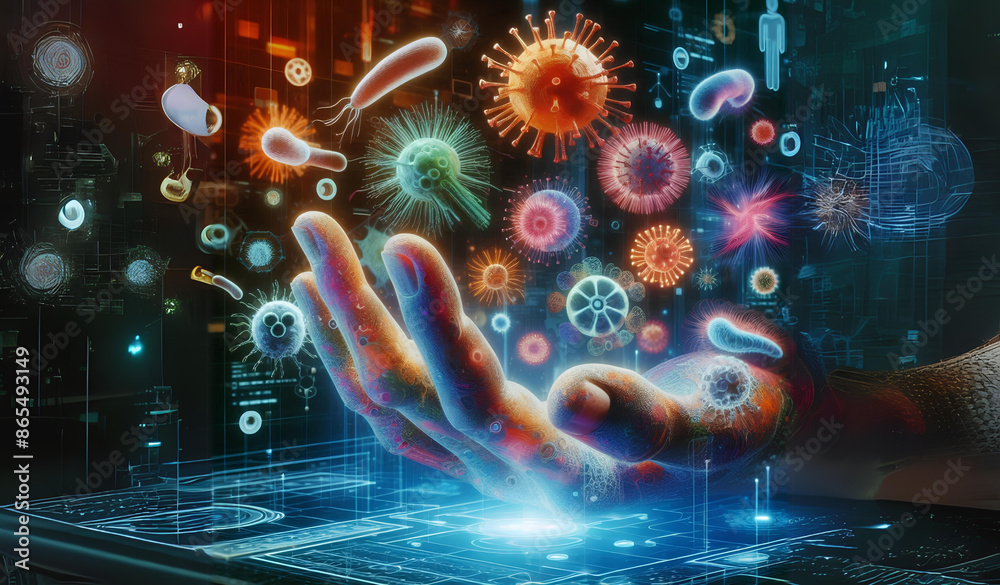 The spread of pathogens in the human body Stock Photo | Adobe Stock