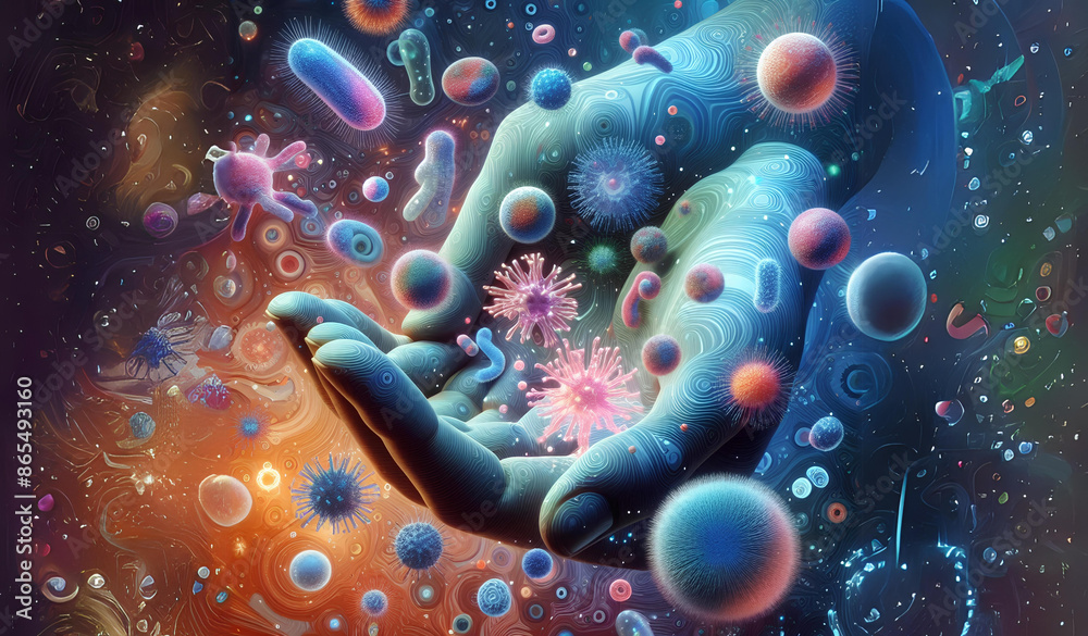 The spread of pathogens in the human body Stock Photo | Adobe Stock