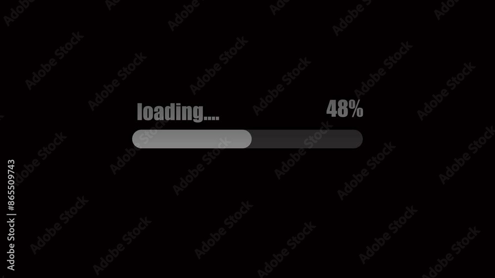 Loading bar, loading screen with alpha , white color loading video ...