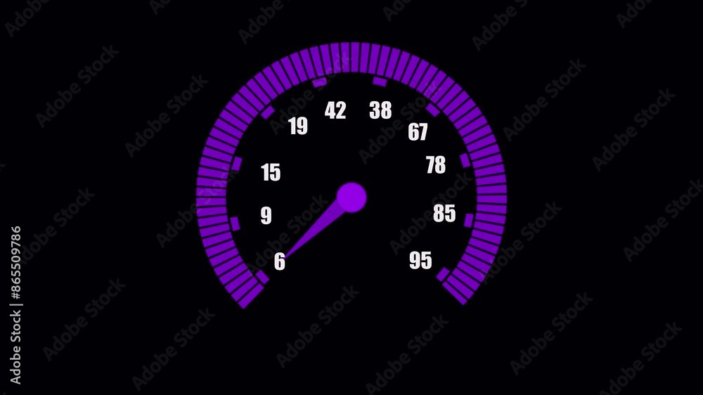 Electric car speedometer reaching speed extremely fast driving ...