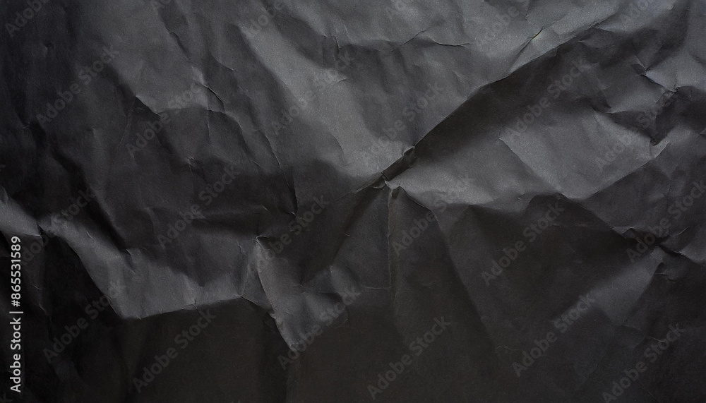 ภาพประกอบสต็อก crumpled black office craft sheet paper, abstract ...