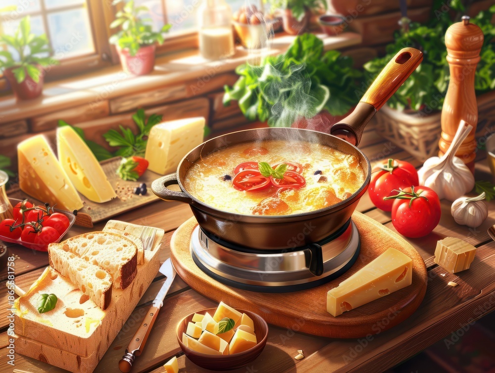 Swiss Fondue Raclette Brainstorming Delicious and Tempting Wallpaper ...