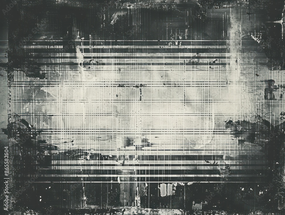 vintage horizontal scanlines with vignette border retro cctv or vhs ...