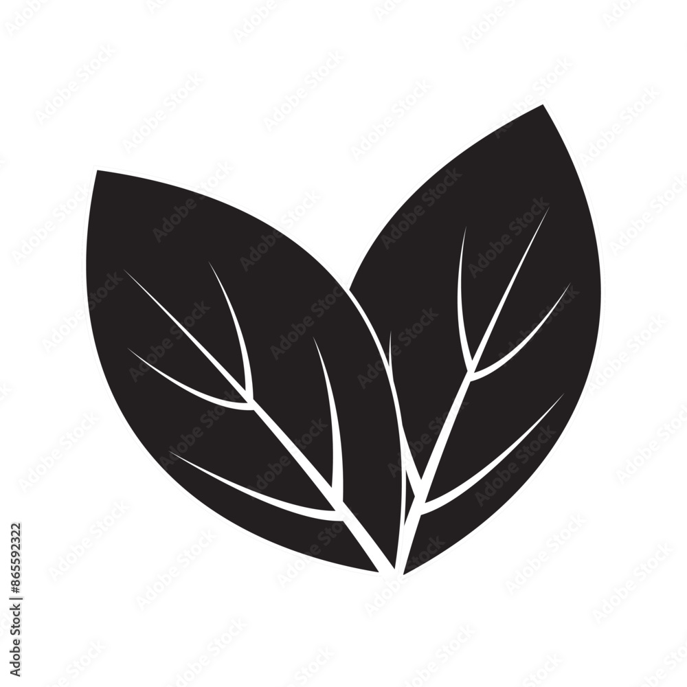 Leaf vector, icon, symbol, design. Spring leaf, Leaf icon ecology ...