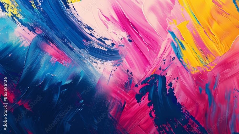 Vivid cluttercore painted background featuring rich colors and bold ...