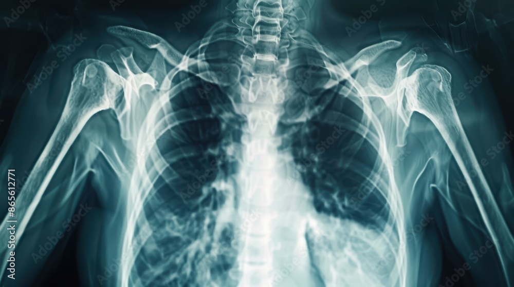 X-ray film of a human torso. Stock Illustration | Adobe Stock