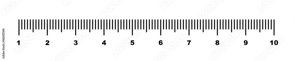 Ruler scale. Measuring tool. Marking rulers. Grid cm, inch. Size ...