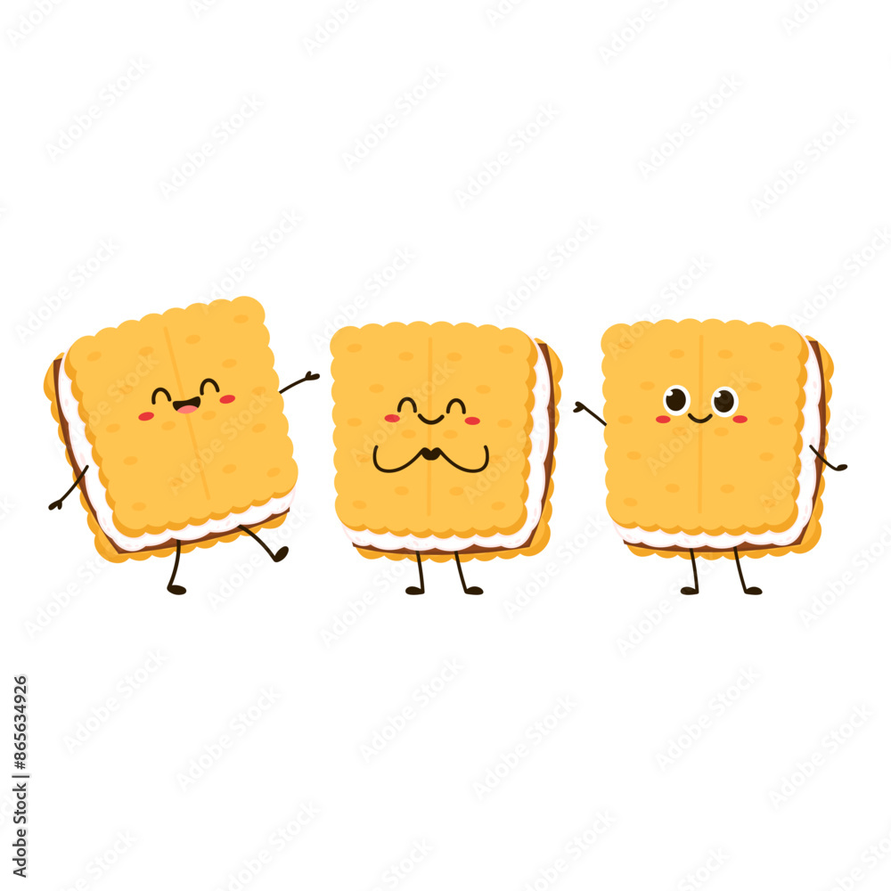 S'more graham cracker character. Chocolate bar and graham crackers. S ...