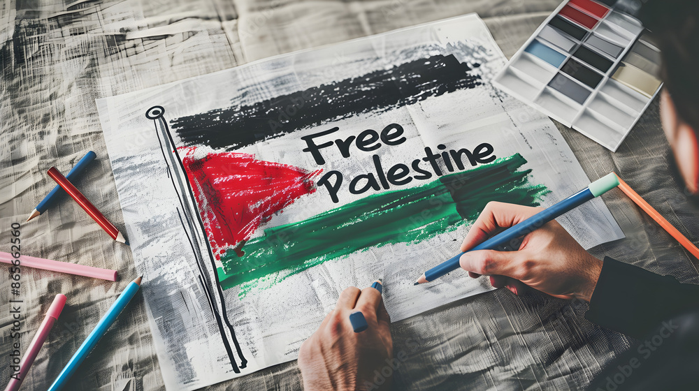 Free Palestine Poster Flag with Typography. Free Palestine, Palestine ...