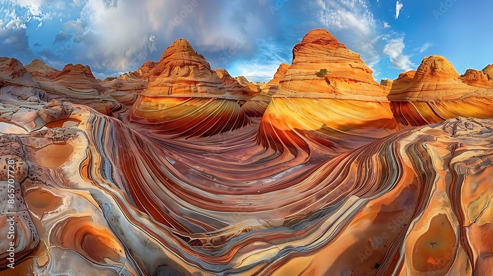 Carved wind water over million of year Wave Arizona USA geological ...
