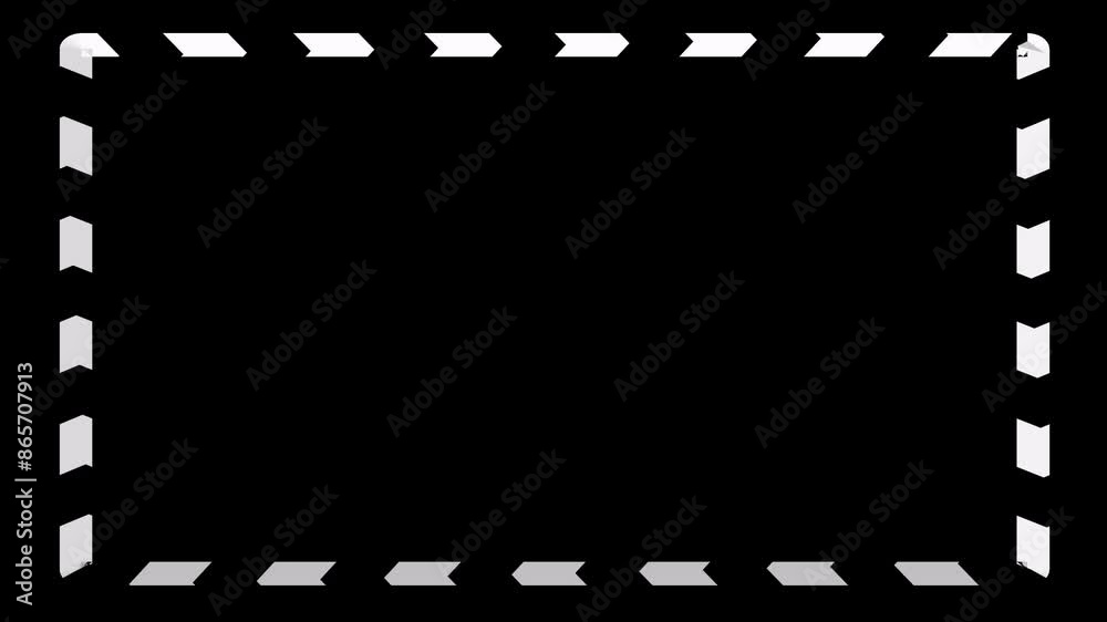 Border frame with patterns. Seamless loop video. animated frame for ...
