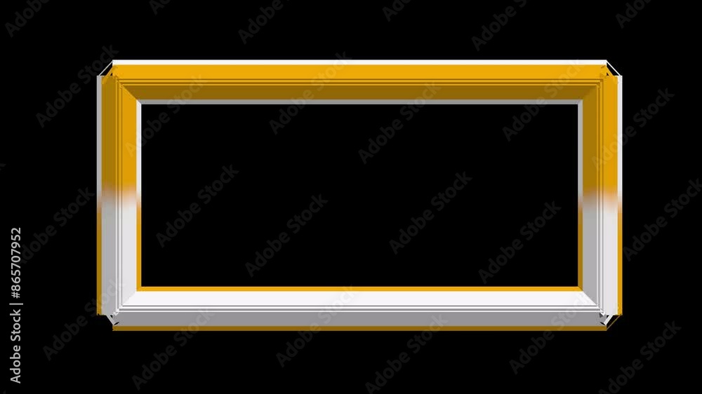 Border frame with patterns. Seamless loop video. animated frame for ...